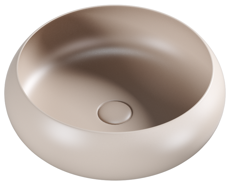 BNK Versilia Above Counter Basin Matte Khaki — Designer Bathware