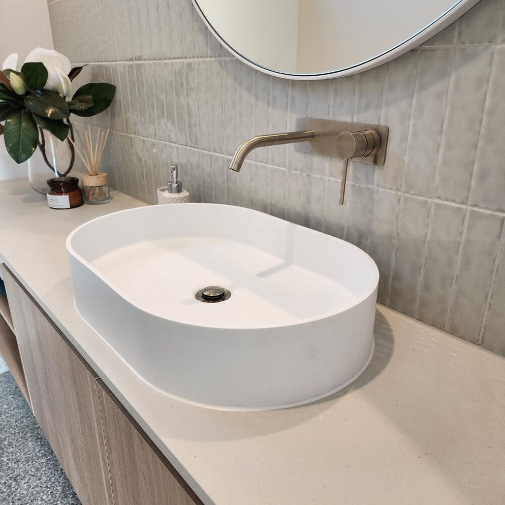 Fifth Avenue Plati Solid Surface Basin — Designer Bathware