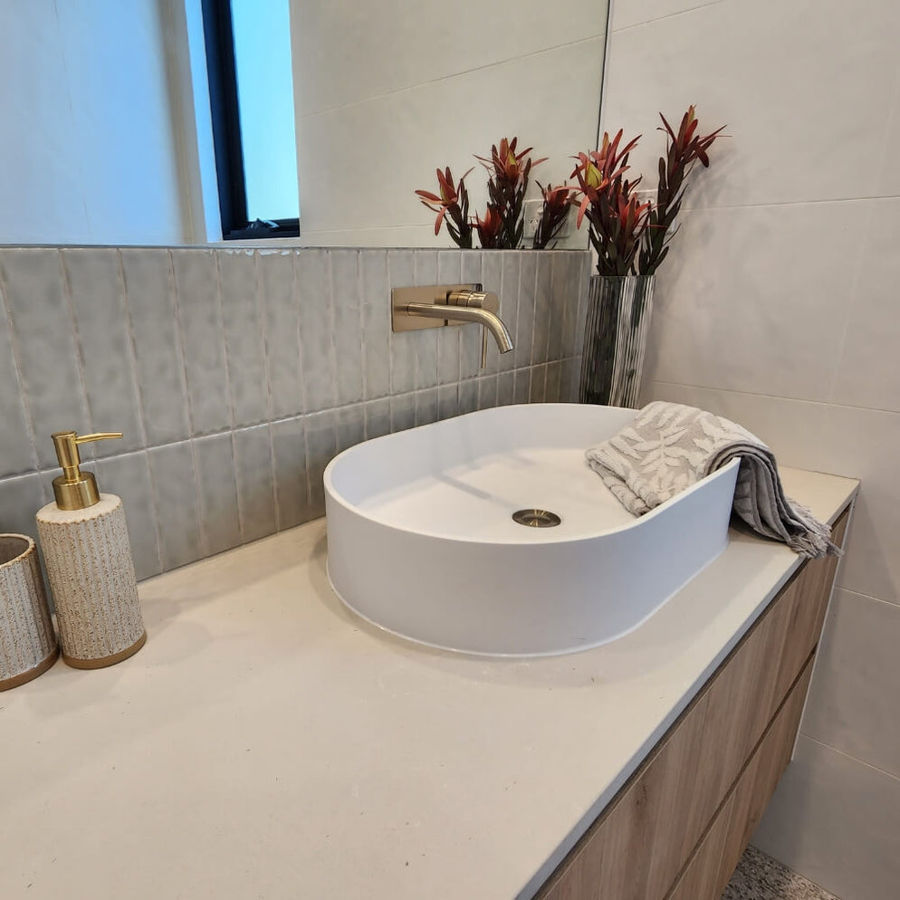 Fifth Avenue Plati Solid Surface Basin — Designer Bathware