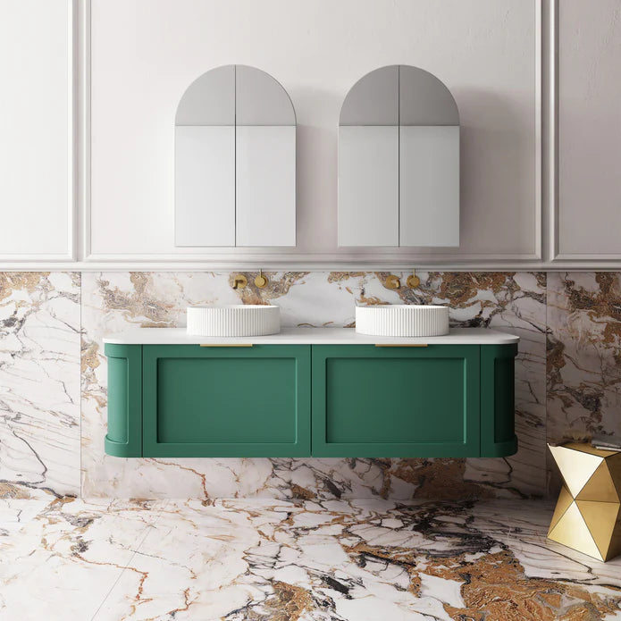 Westminster Wall Hung Emerald Green Vanity — Designer Bathware