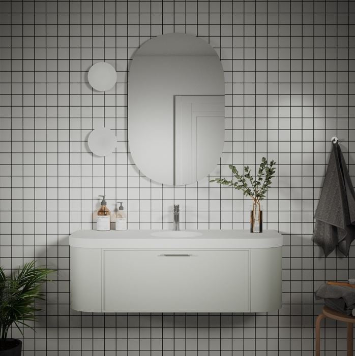 Rifco Contour Deluxe Curved Vanity — Designer Bathware