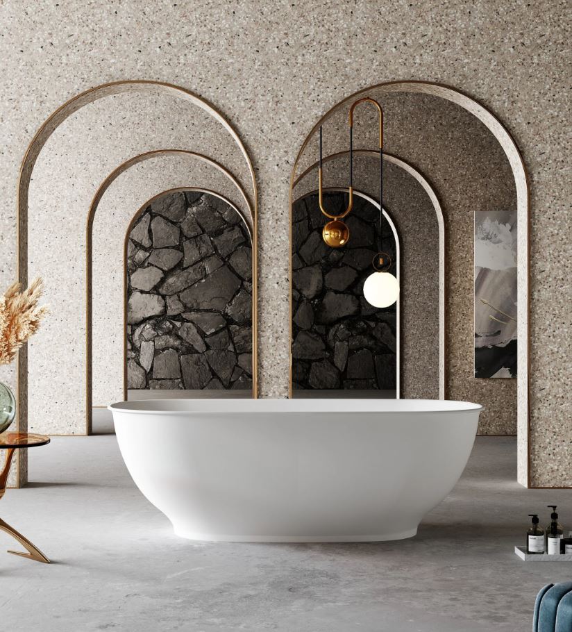 Cassa Hampton Freestanding Bath Matte White — Designer Bathware