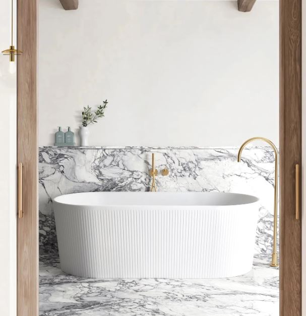 Otti Noosa 1500mm Matte White Bath — Designer Bathware