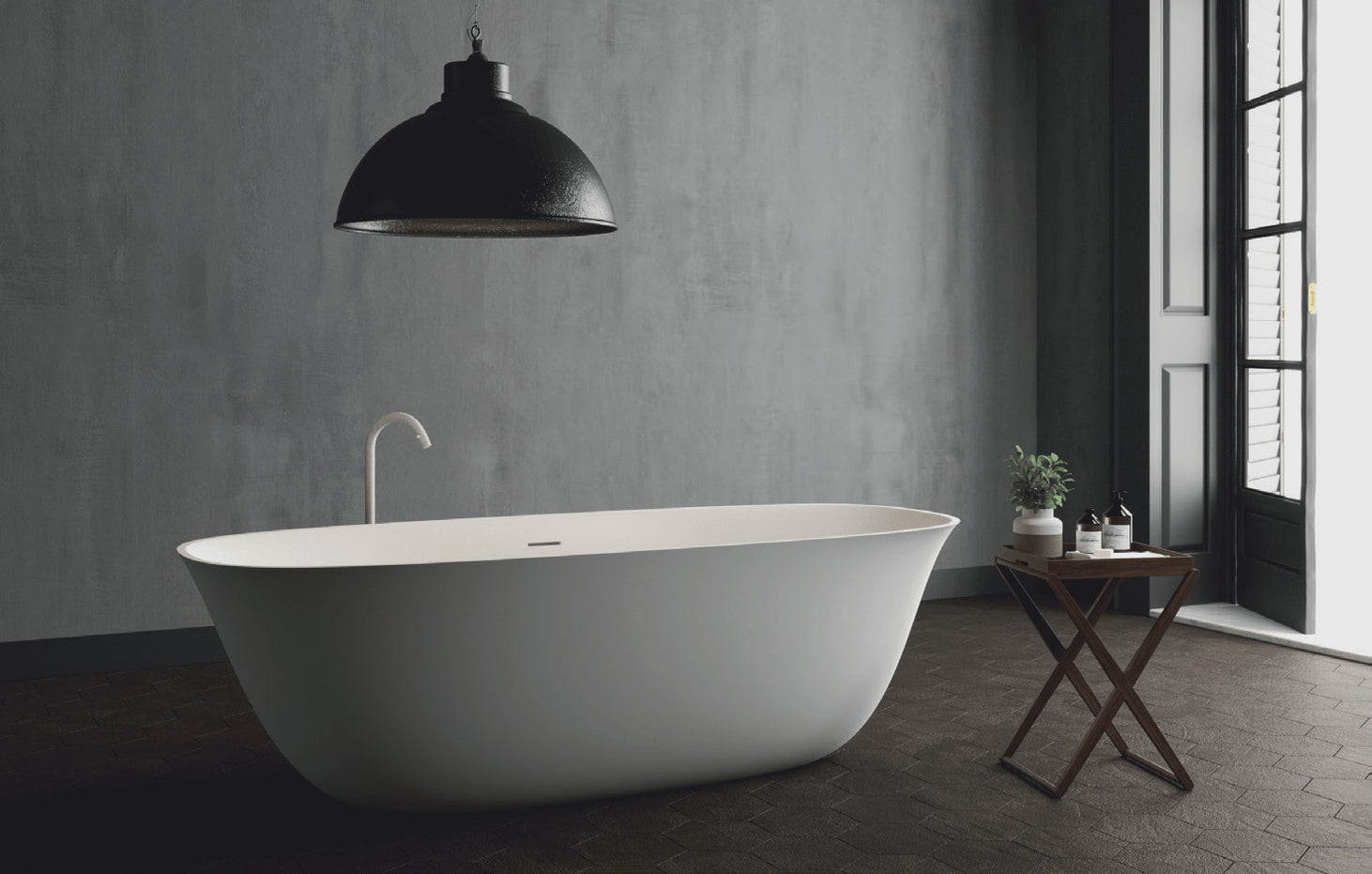 Livia Freestanding Solid Surface Bath — Designer Bathware