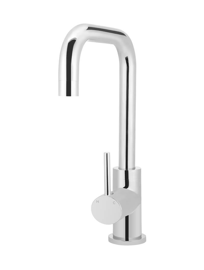 Meir Round Kitchen Mixer Tap - Polished Chrome — Designer Bathware