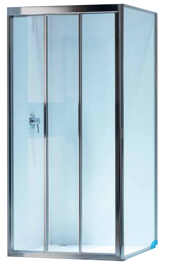 Traditional 3 Panel Sliding Screen — Designer Bathware